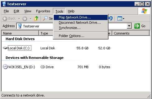 Accessing Server Resources - Your Own Server Part 2: Windows Server 2003 Installation | Tom's ...