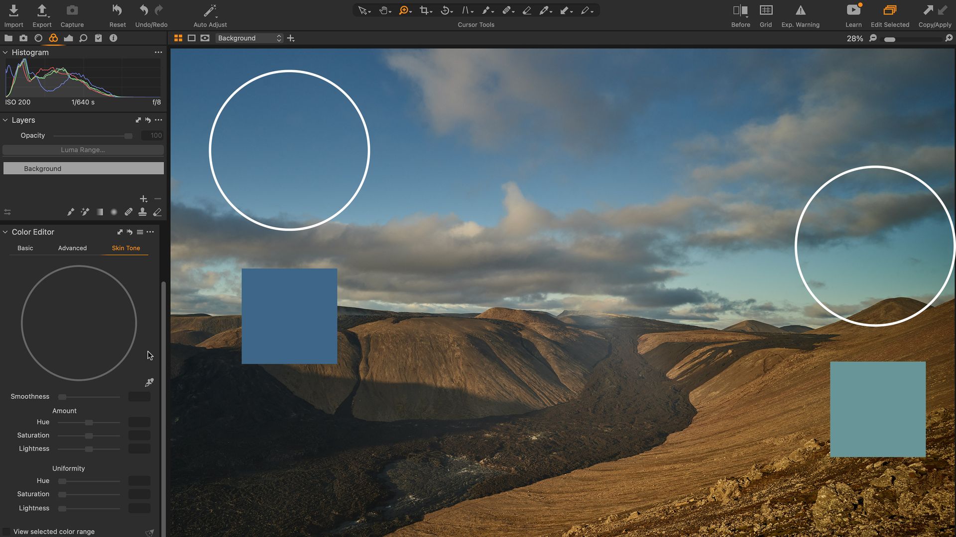 Capture One's Skin Tone tool: how to use it for more uniform skies ...