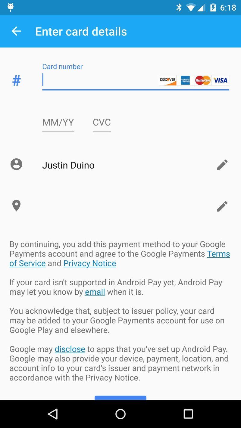 How to add your credit, debit, loyalty and gift cards to Android Pay ...