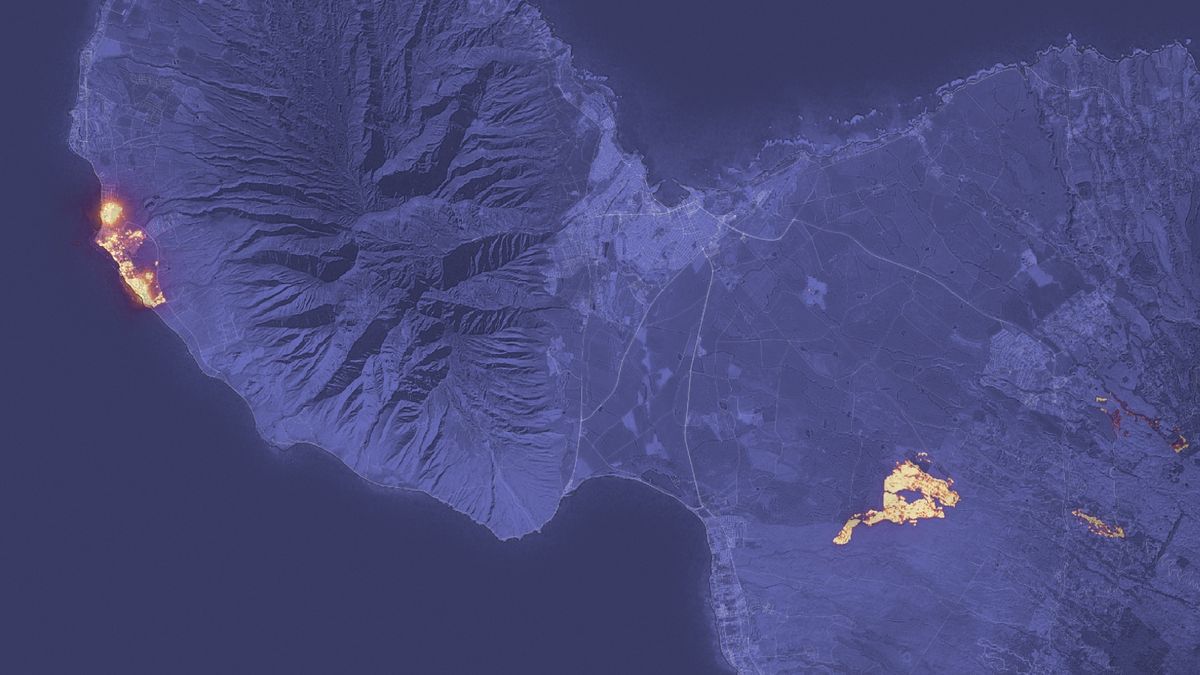 Hawaii satellite photo shows devastation wildfires inflicted on Maui ...