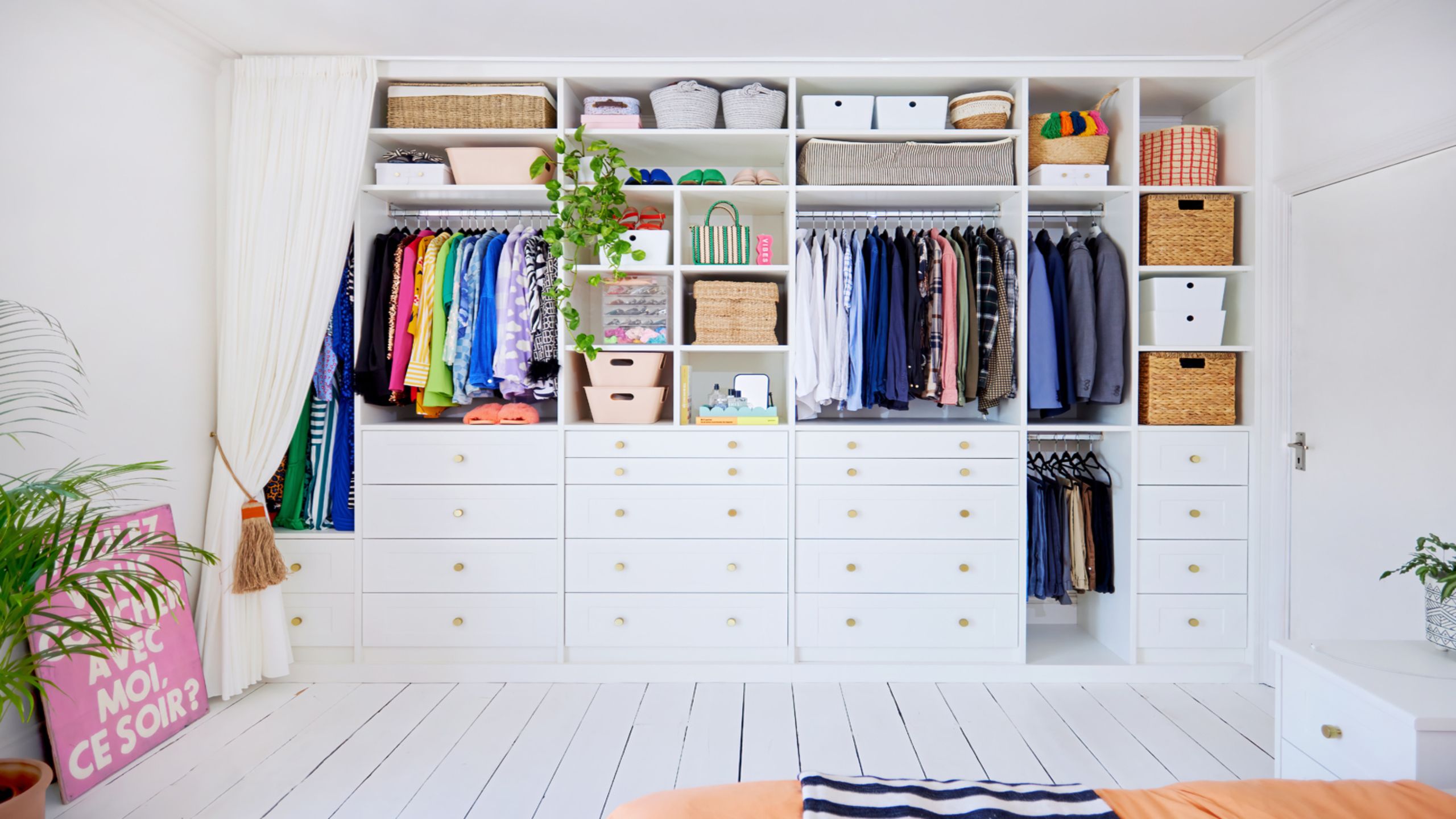 This wardrobe makeover uses simple design tricks to create an organised ...