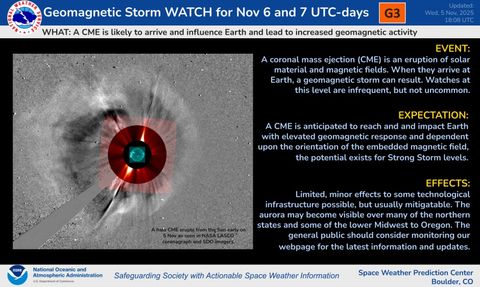 Surprise geomagnetic storm arrives early as NOAA warns more solar ...