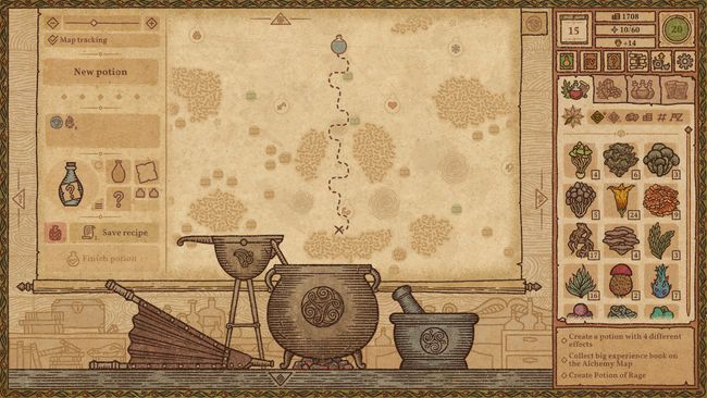 Potion Craft map and recipes list | PC Gamer