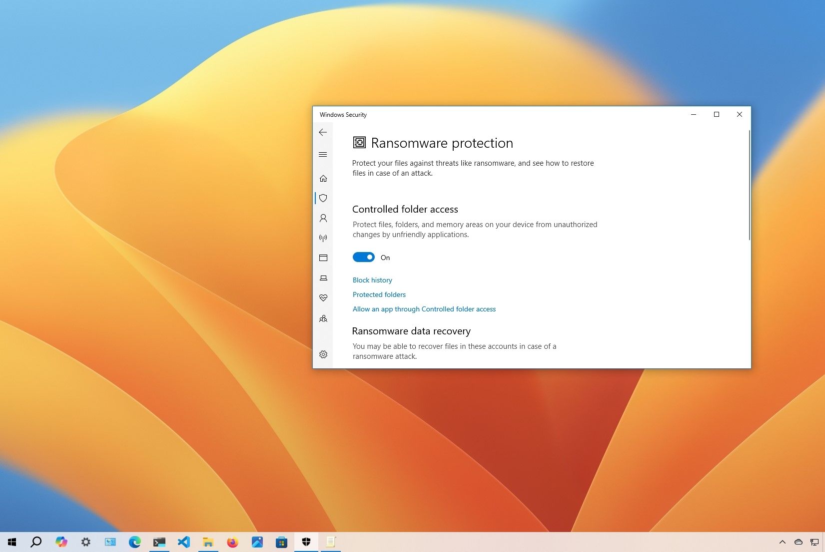 How to enable Controlled folder access to protect data from ransomware ...