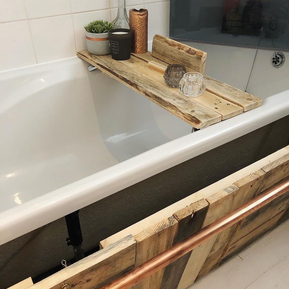 How to create stunning DIY bathroom panelling using pallets | Ideal Home