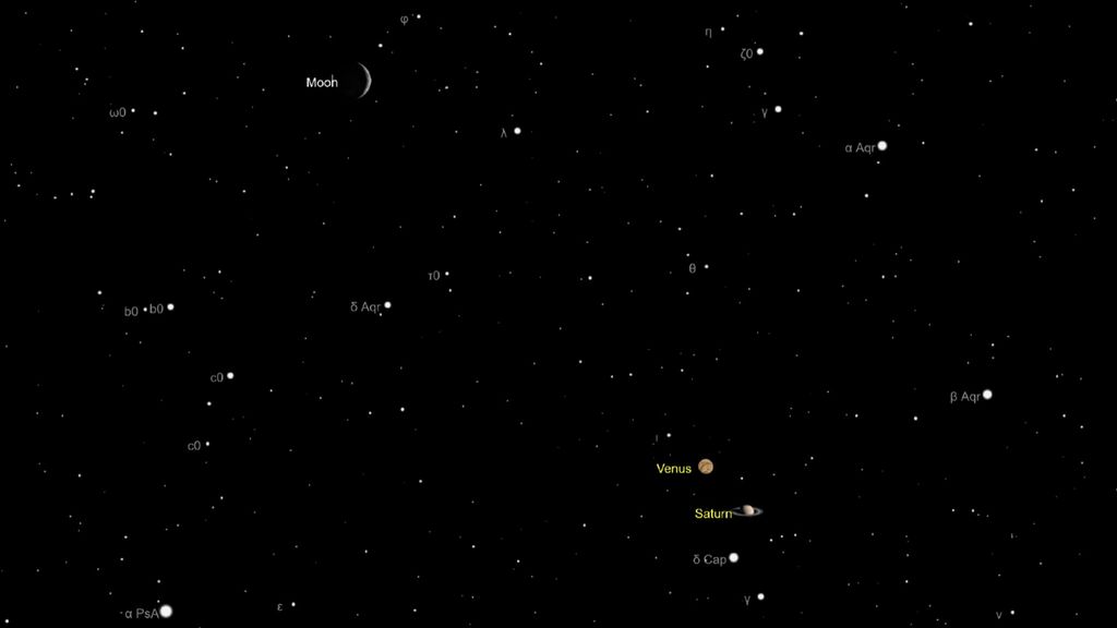 See Venus and Saturn beneath the crescent moon tonight (Jan. 24) | Space