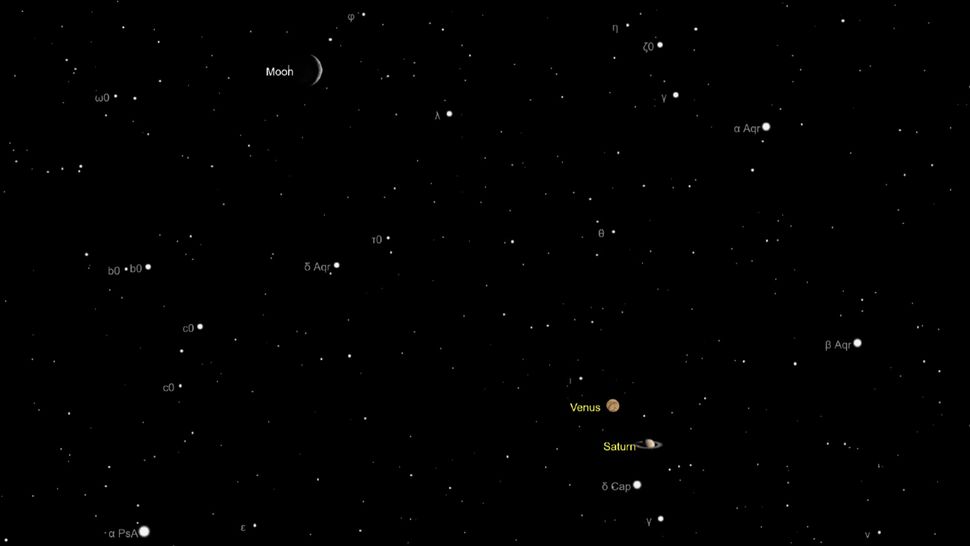 See Venus and Saturn beneath the crescent moon tonight (Jan. 24) | Space
