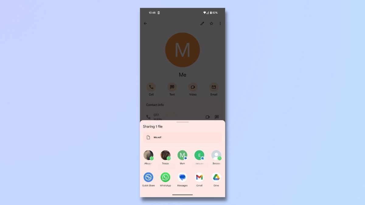 How to send someone all of your contact information from your Android ...