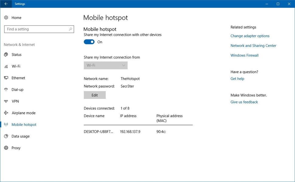 How to share an internet connection using a wireless hotspot on Windows ...