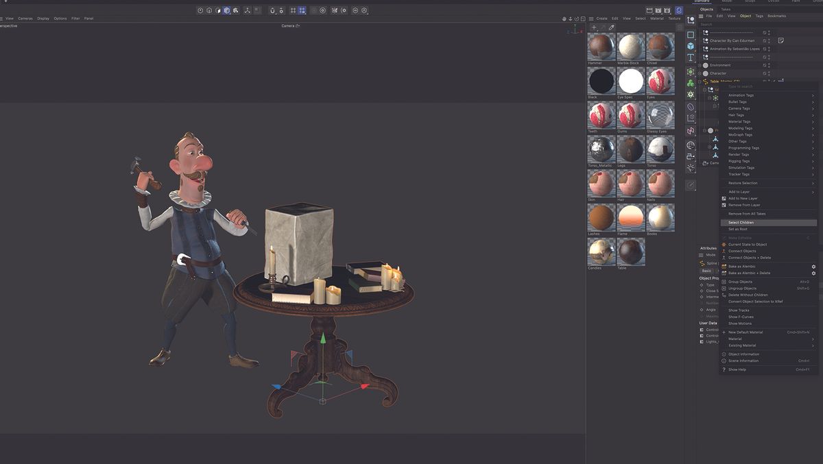 How to assign a texture to an Alembic file in Cinema 4D | Creative Bloq