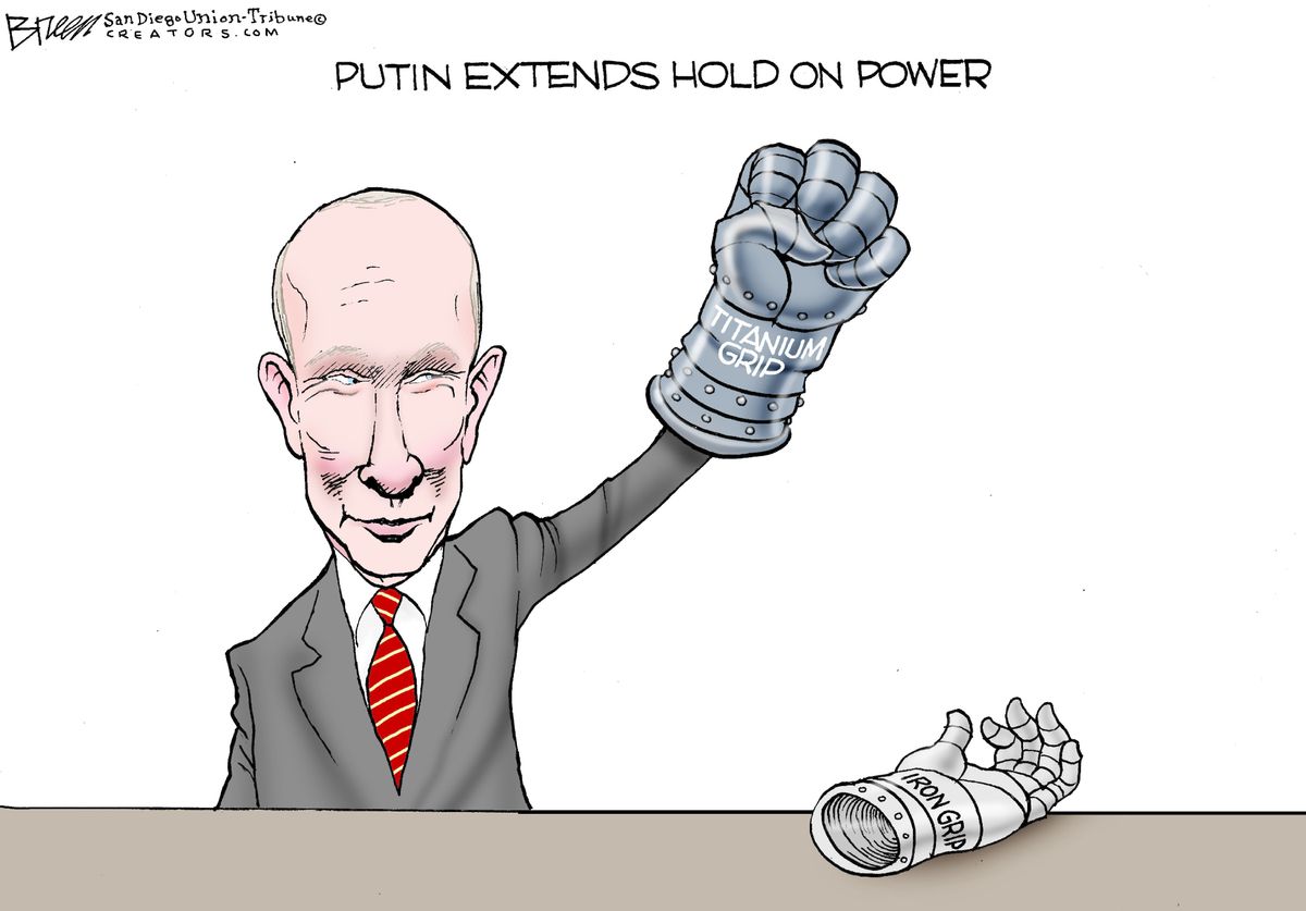 Political Cartoon U.S. Putin Russia power grab | The Week
