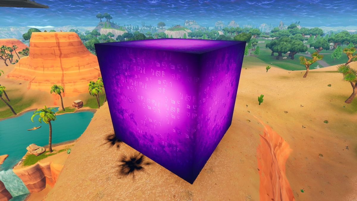 Fortnite's lightning just summoned a massive cube | PC Gamer