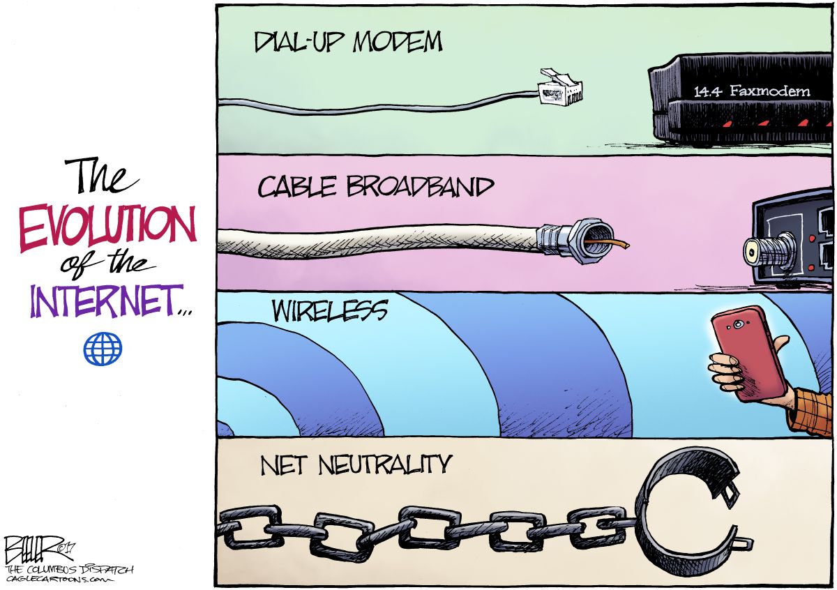 Political cartoon U.S. net neutrality internet | The Week