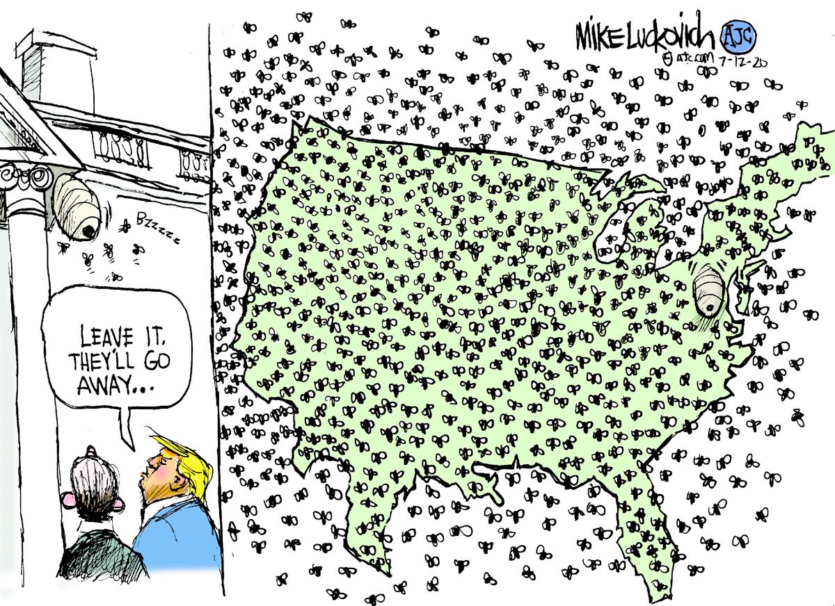 Political Cartoon U.S. Trump coronavirus spread | The Week