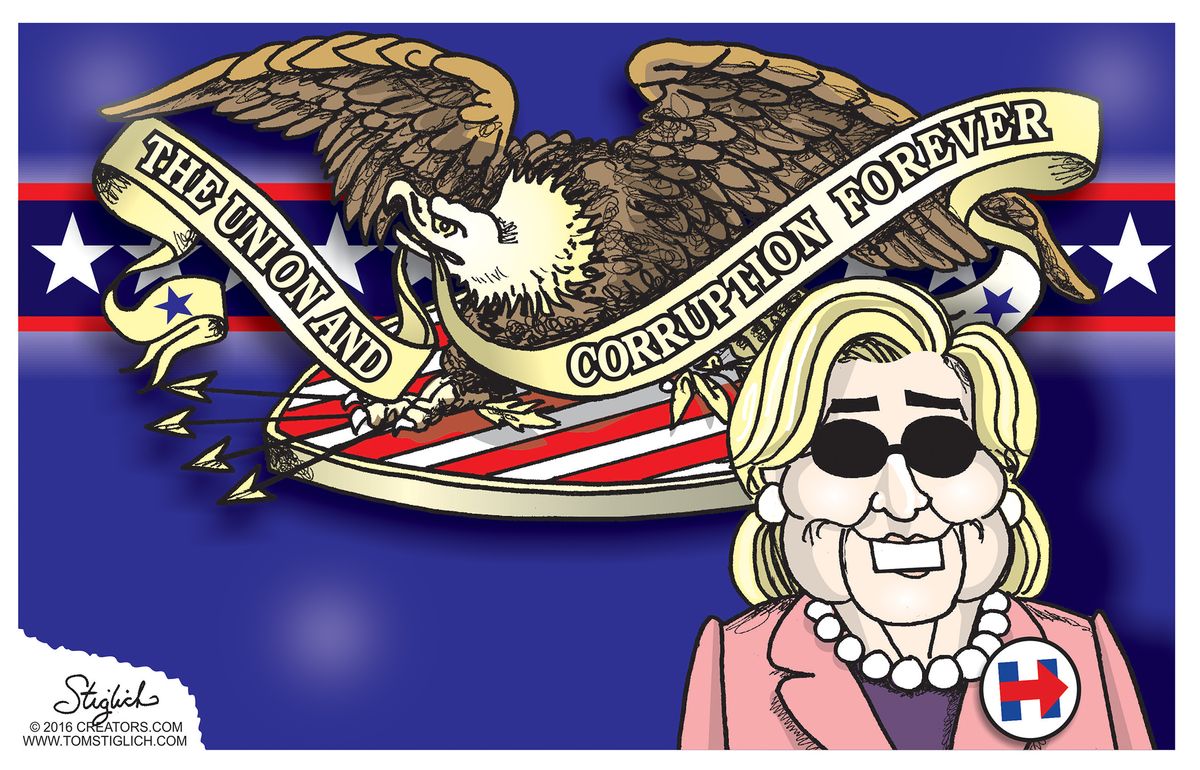 Political cartoon U.S. 2016 election Presidential debate Hillary ...