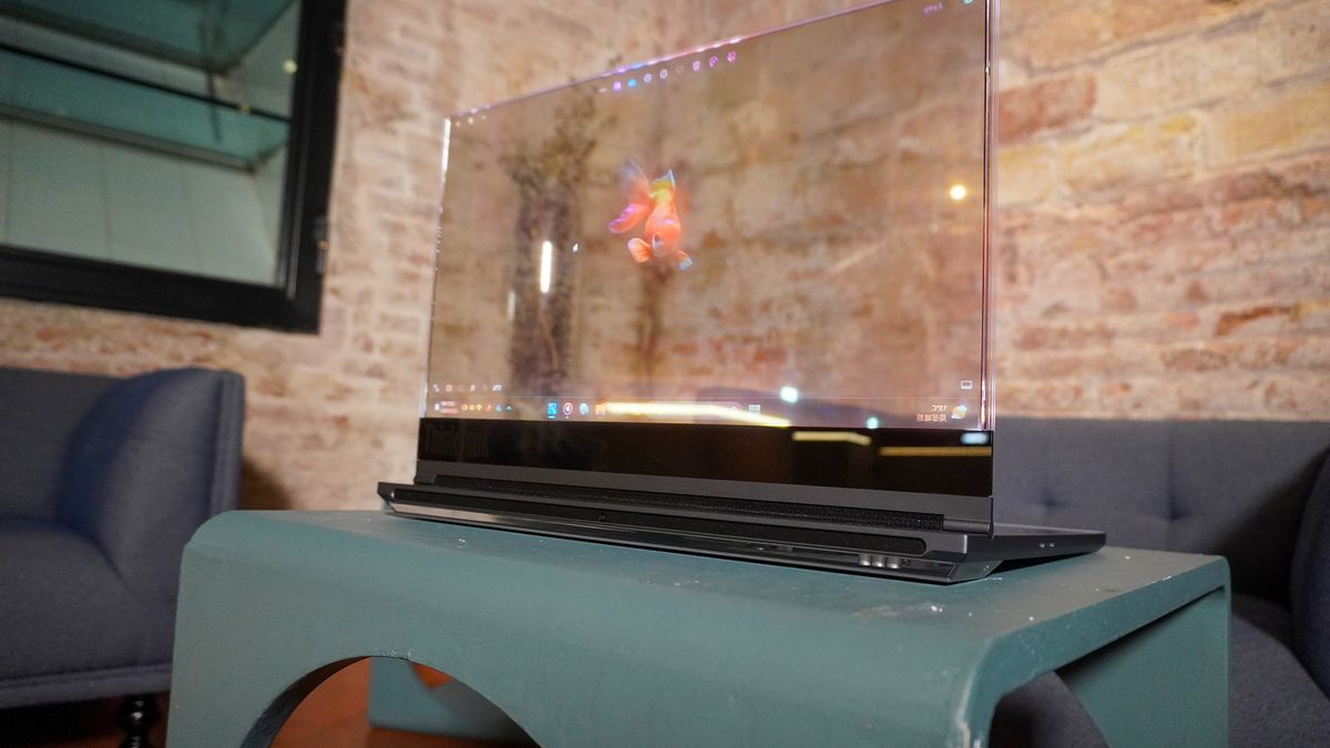 Lenovo ThinkBook Transparent Display Laptop concept hands-on review ...