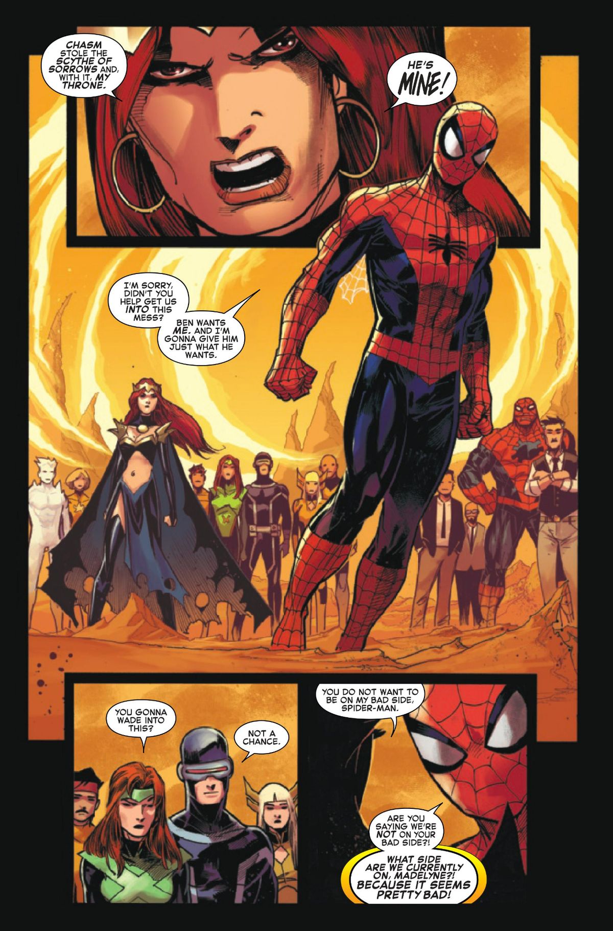 King Chasm takes on Spider-Man and the X-Men in Dark Web Finale preview ...
