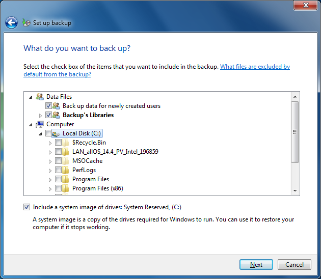 Solution 1: Windows 7 Backup... - Managing Backup: Three Software ...