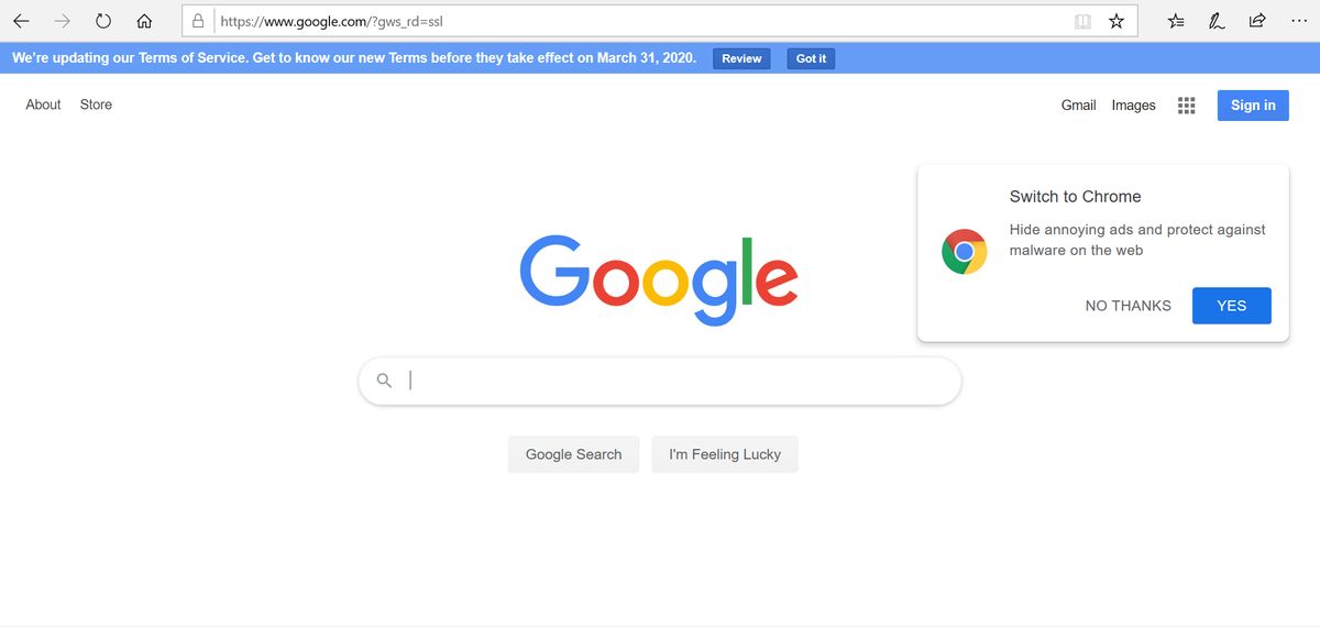 Google Chrome's fear of Microsoft Edge is revealing its bad side ...