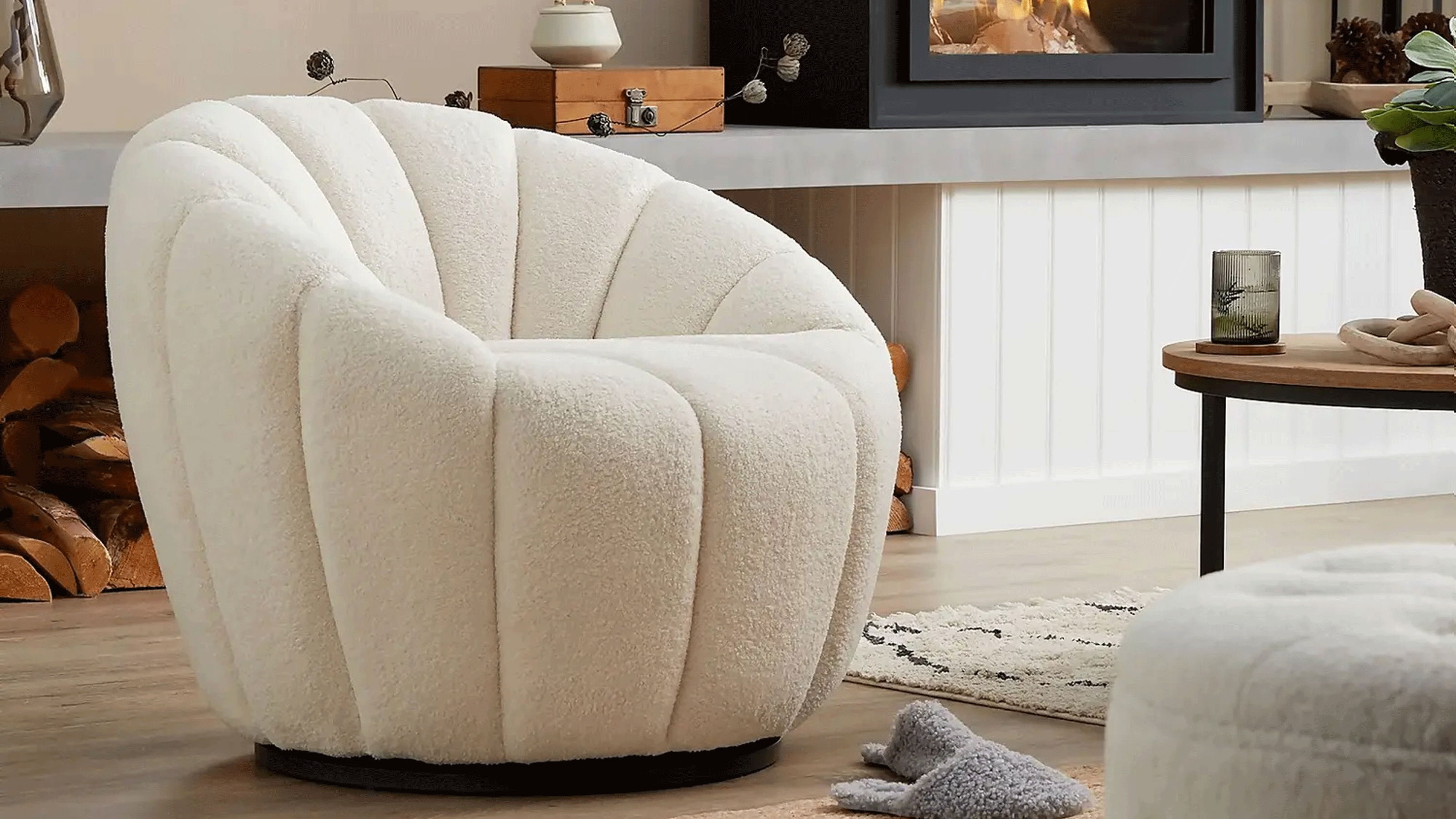 Homebase's boucle armchair is a designer dupe for Soho Home | Ideal Home