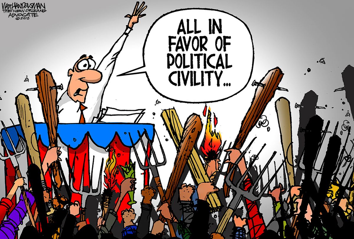 Political Cartoon U.S. political civility mobs | The Week