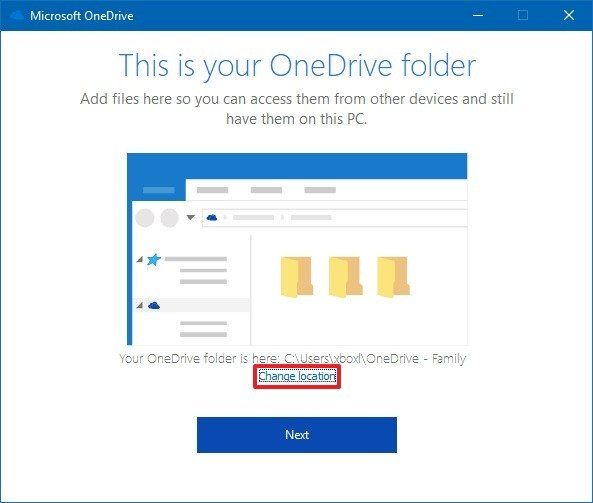 How to change default OneDrive folder location on Windows 10 | Windows ...
