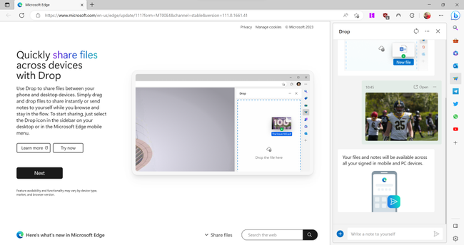 Microsoft Edge update adds new Bing powered by ChatGPT, including chat ...