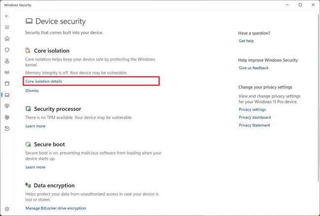 How to enable Core isolation's Memory integrity feature on Windows 11 ...
