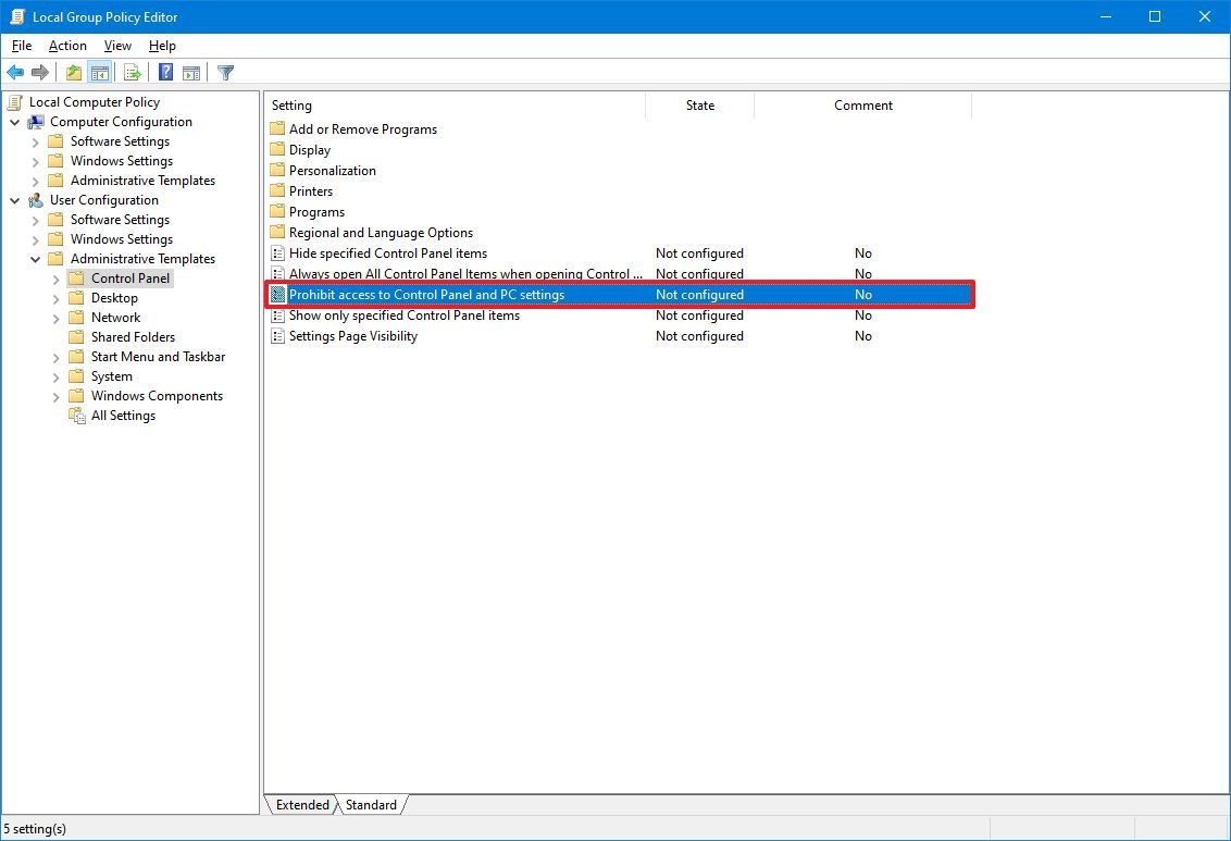 Stop users from accessing the Settings app on Windows 11 | Windows Central