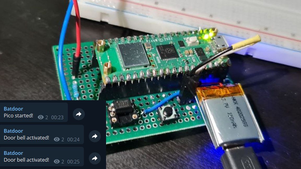 Raspberry Pi Pico W Doorbell Sends Telegram Alerts | Tom's Hardware