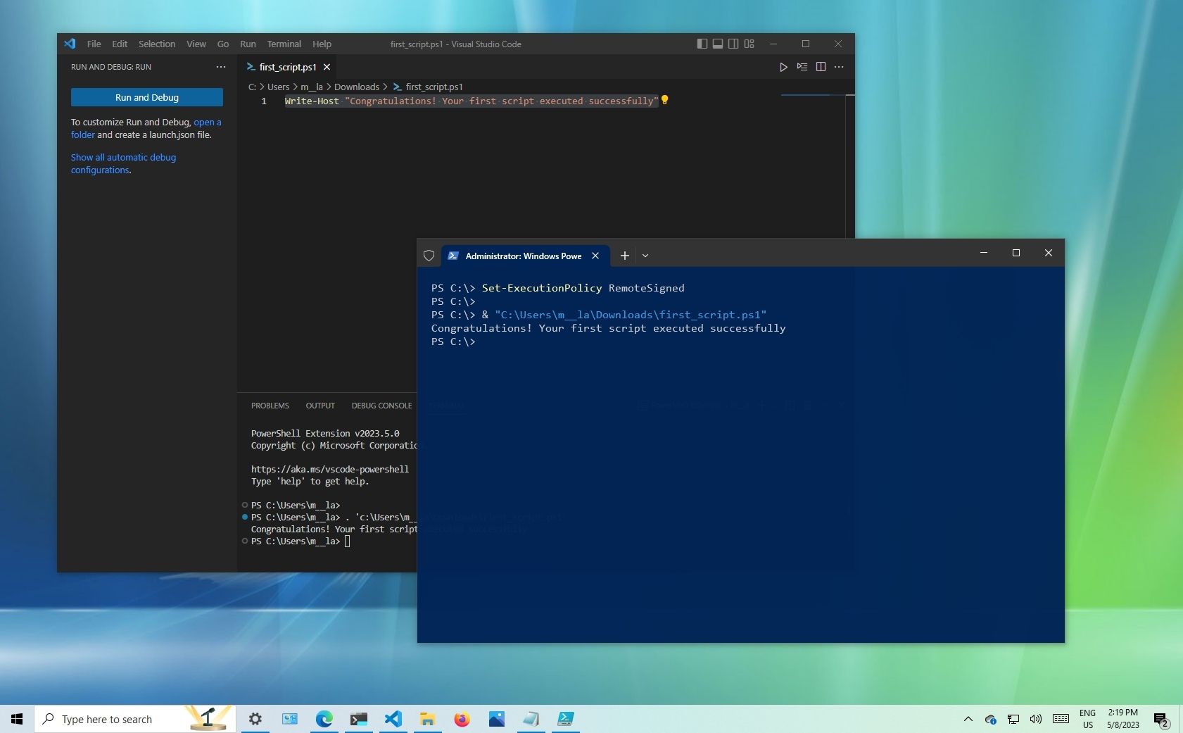 How to create and run a PowerShell script file on Windows 10 or 11 ...