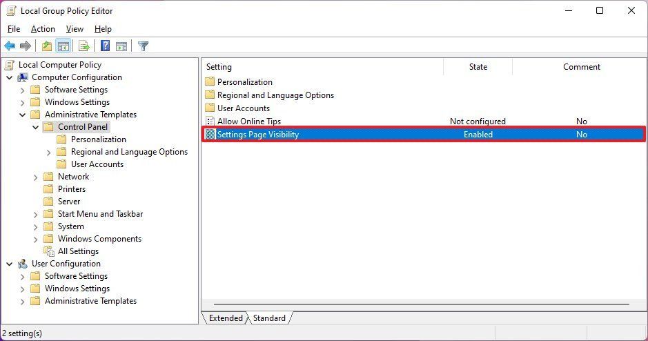 How to hide specific Settings pages on Windows 11 | Windows Central