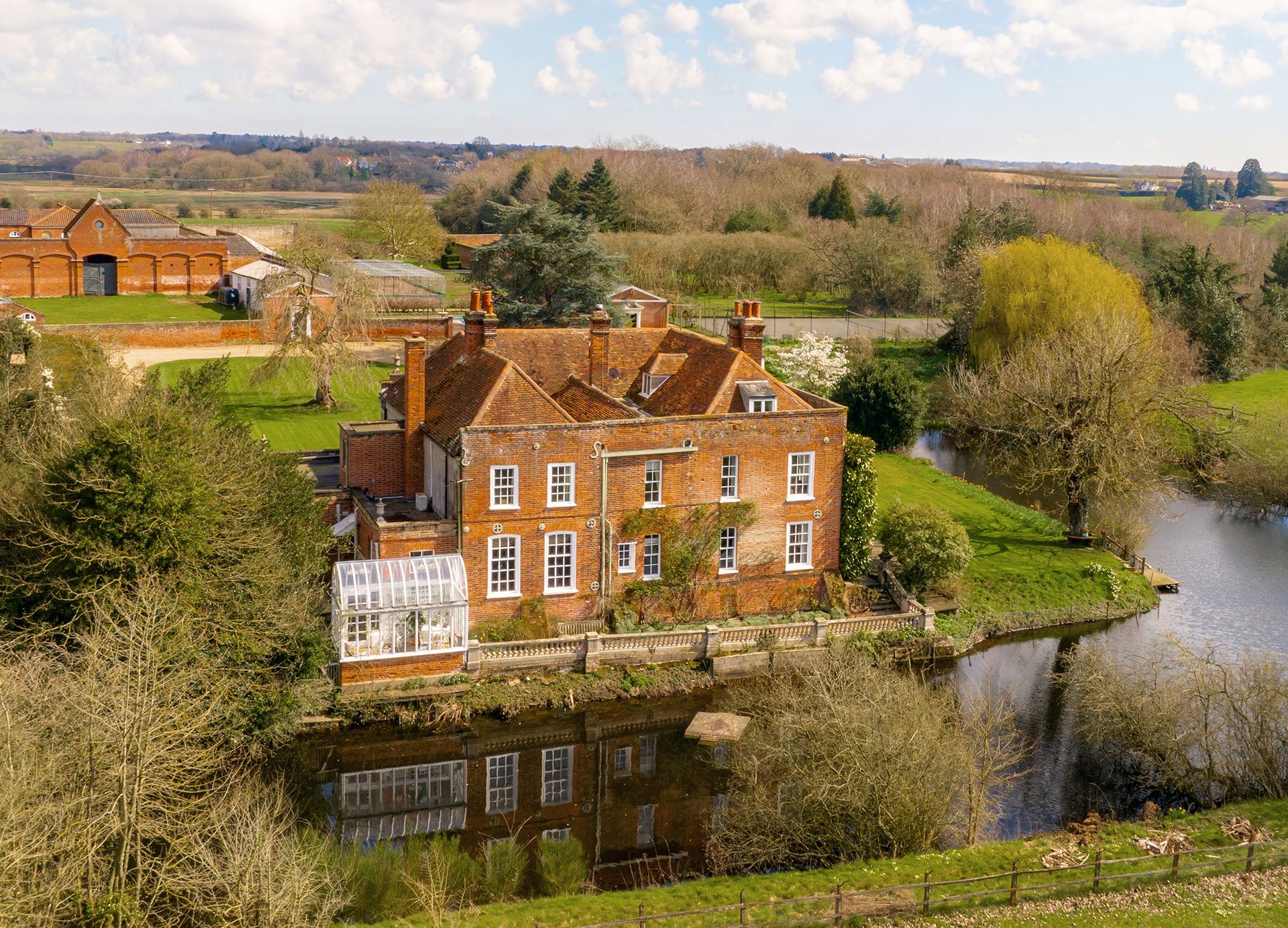 A gorgeous country home with grace, space and an original medieval moat ...
