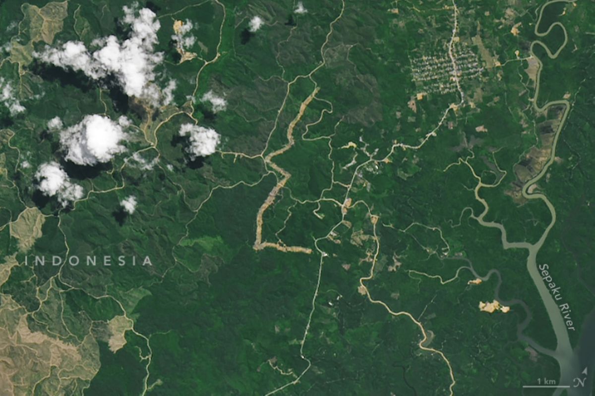 Striking new satellite images show Indonesia's new jungle capital ...