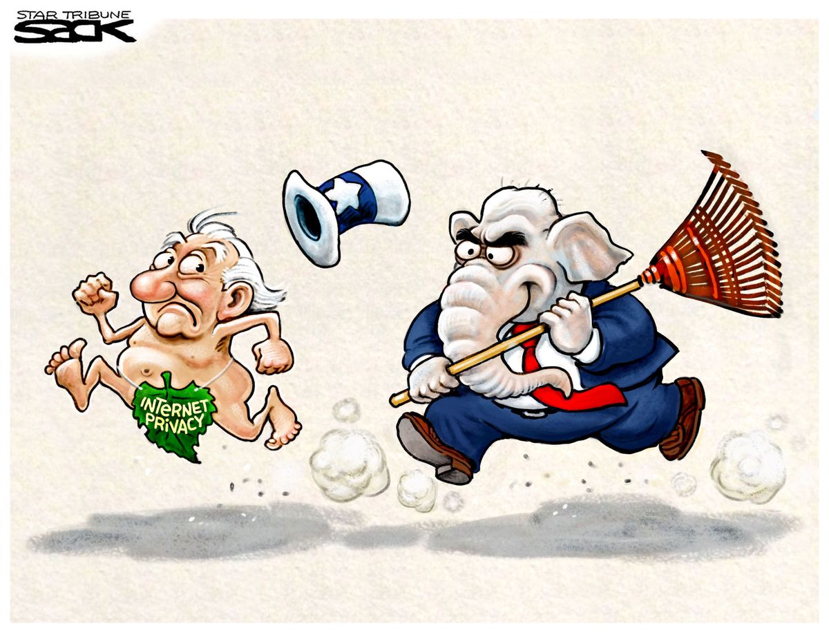 Political Cartoon U.S. GOP Republicans House reveals consumer data ...