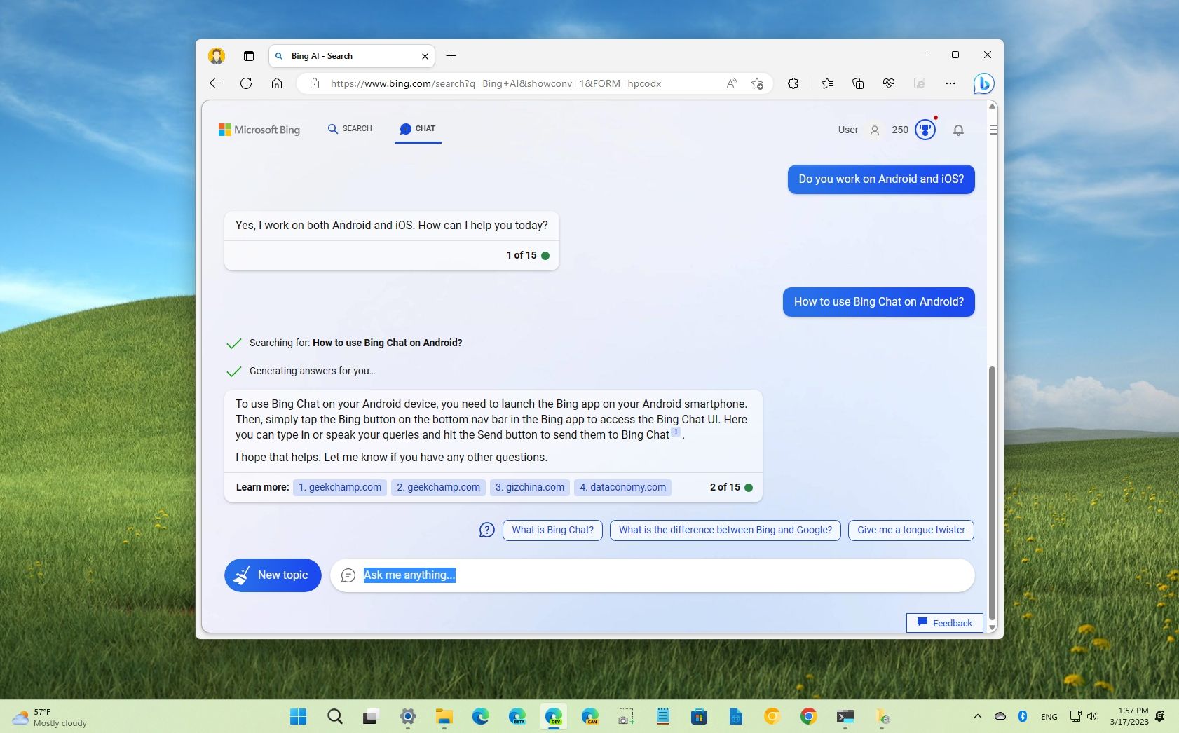 How to get started with Bing Chat on mobile | Windows Central