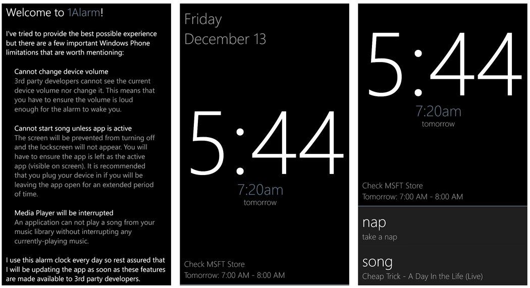 1Alarm, a no-frills alarm for Windows Phone 8 | Windows Central