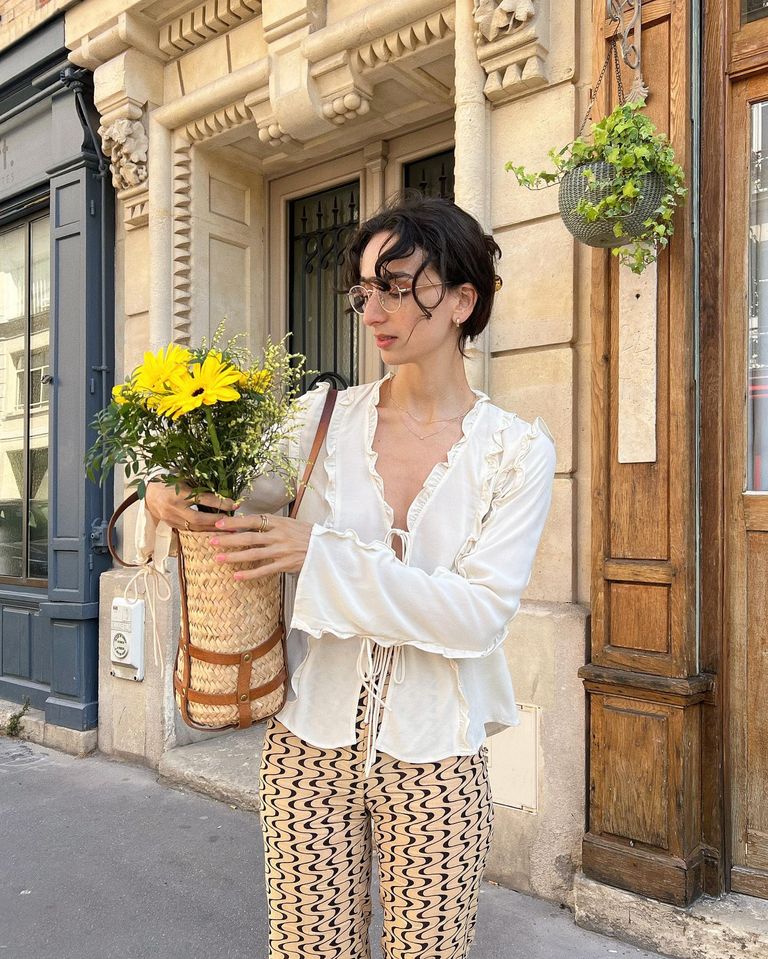 Why the Ruffle-Front Blouse Might Replace Your White Tee | Who What Wear