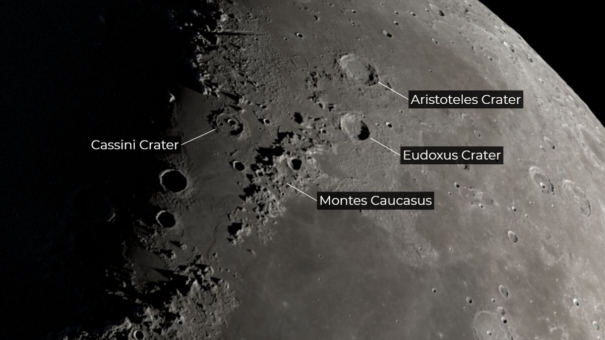 3 beautiful lunar craters to discover through the half-lit first ...