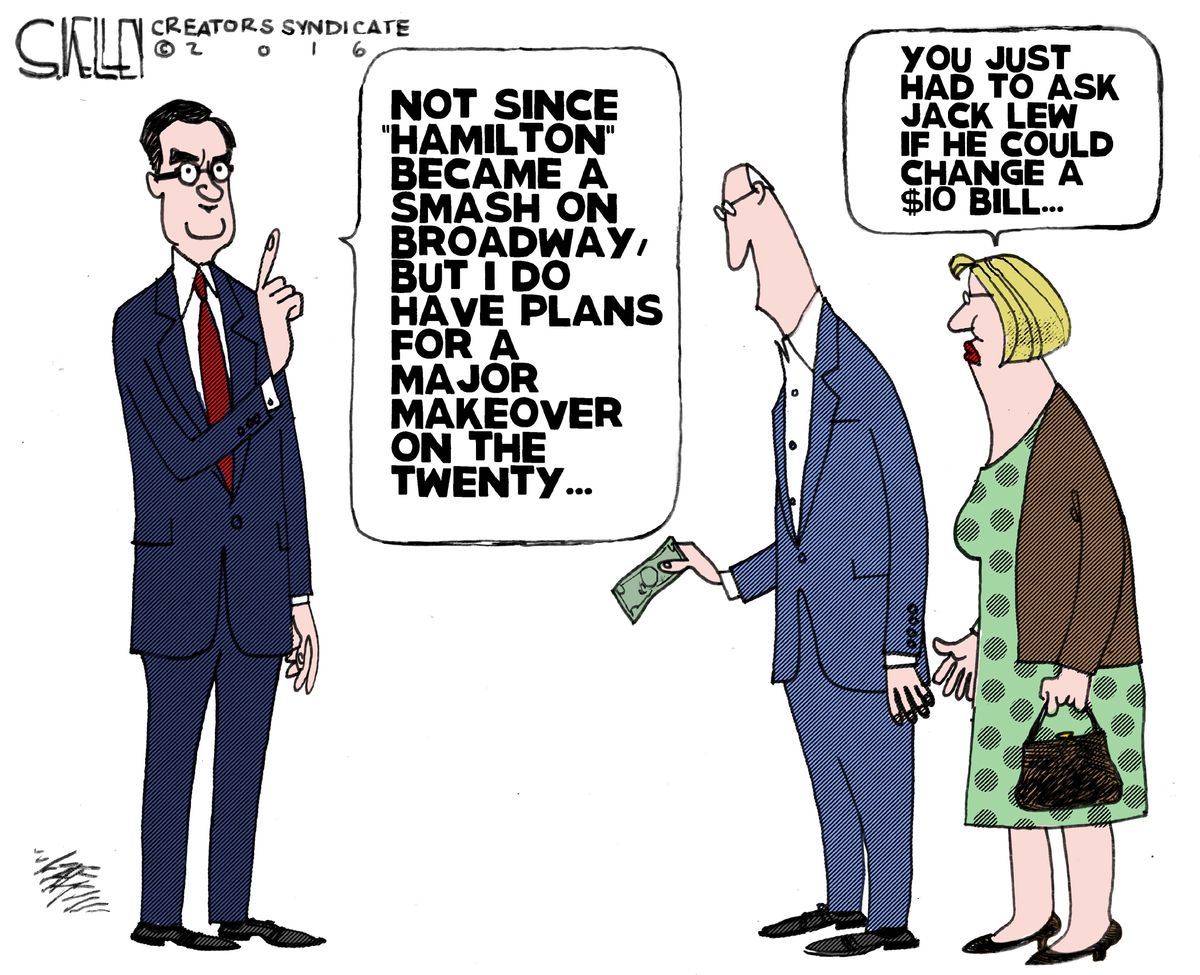 Editorial Cartoon U.S. 20 Bill 2016 | The Week