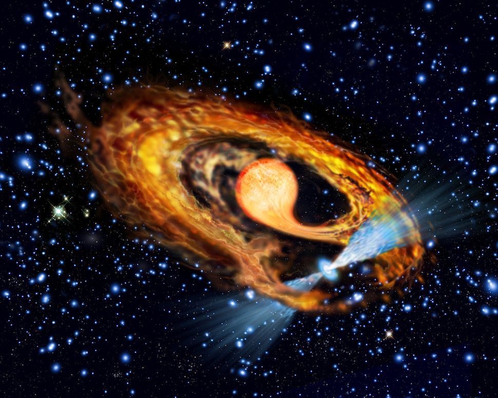 1st super-fast pulsar found snacking on its companion in far-flung star ...