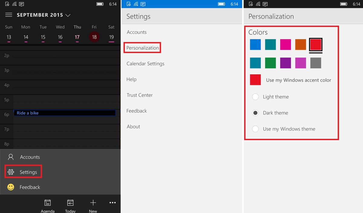 Outlook Mail and Calendar nabs dark theme, new personalization options ...