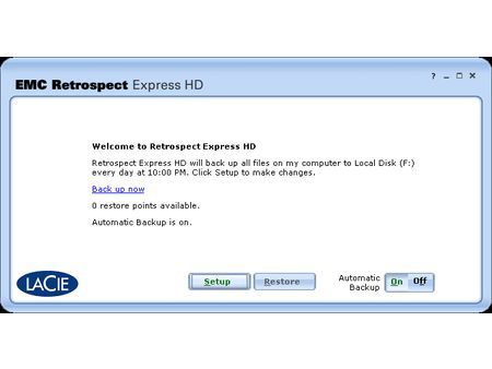 Software EMC Retrospect Express HD - LaCie and SimpleTech Dual Drive ...