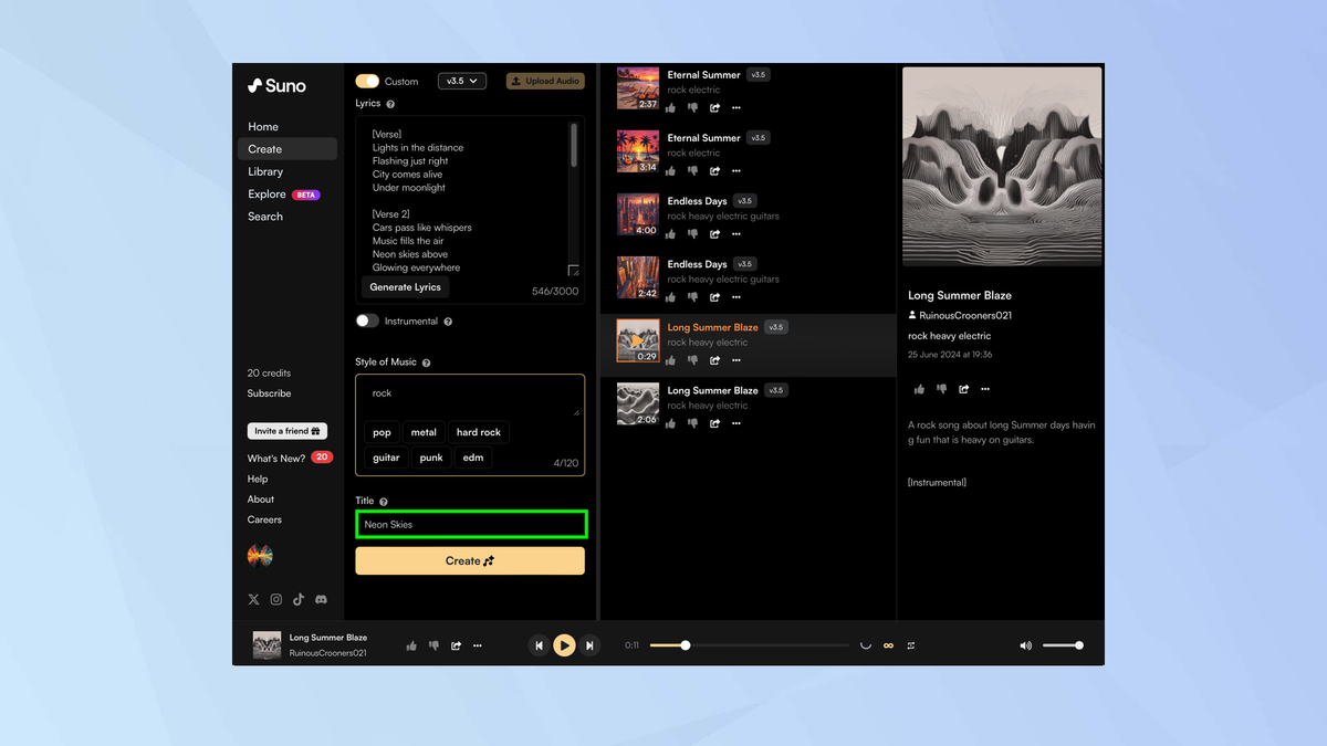 How to make music with AI using Suno | Tom's Guide