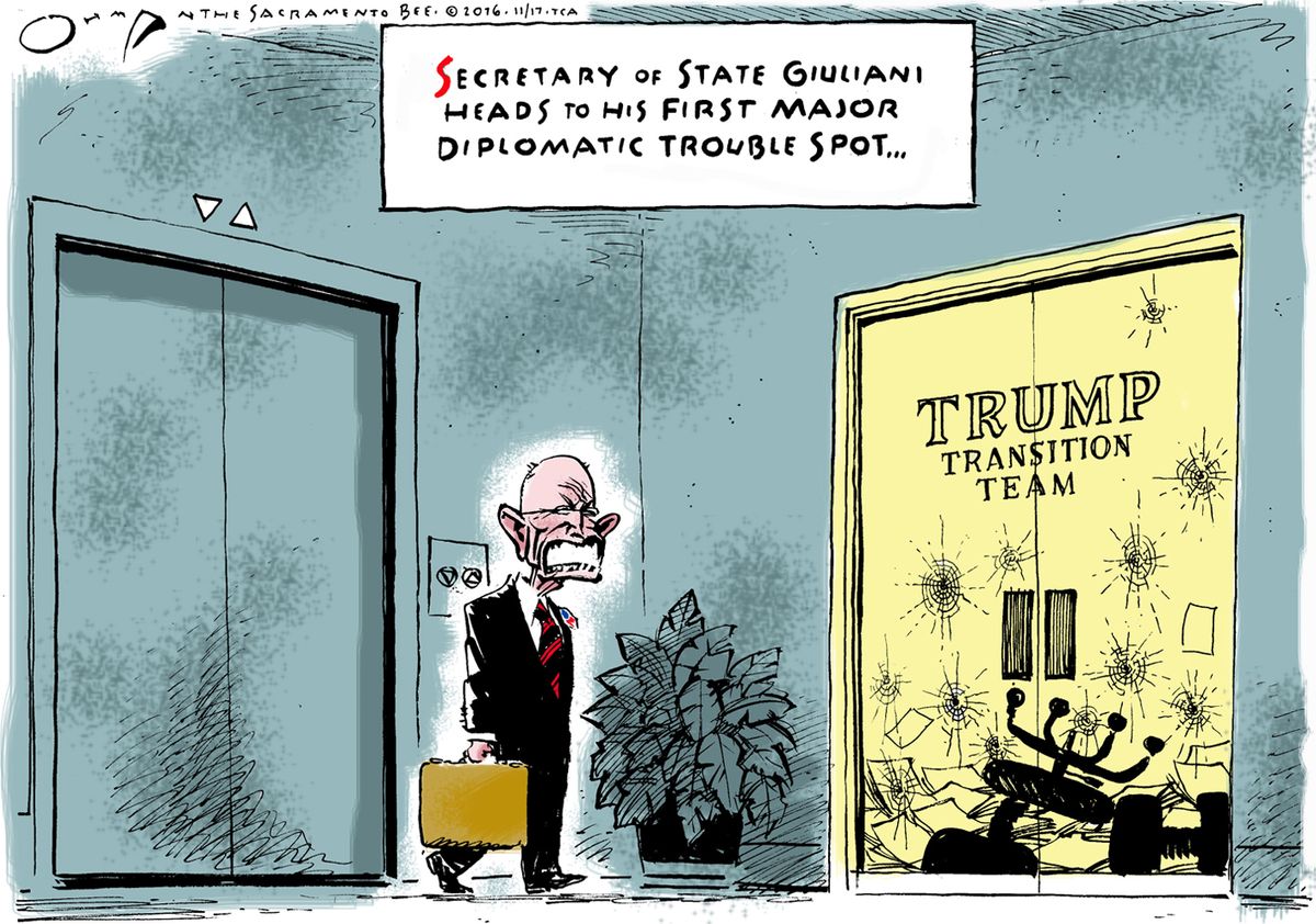 Political cartoon U.S. Rudy Giuliani cabinet pick | The Week