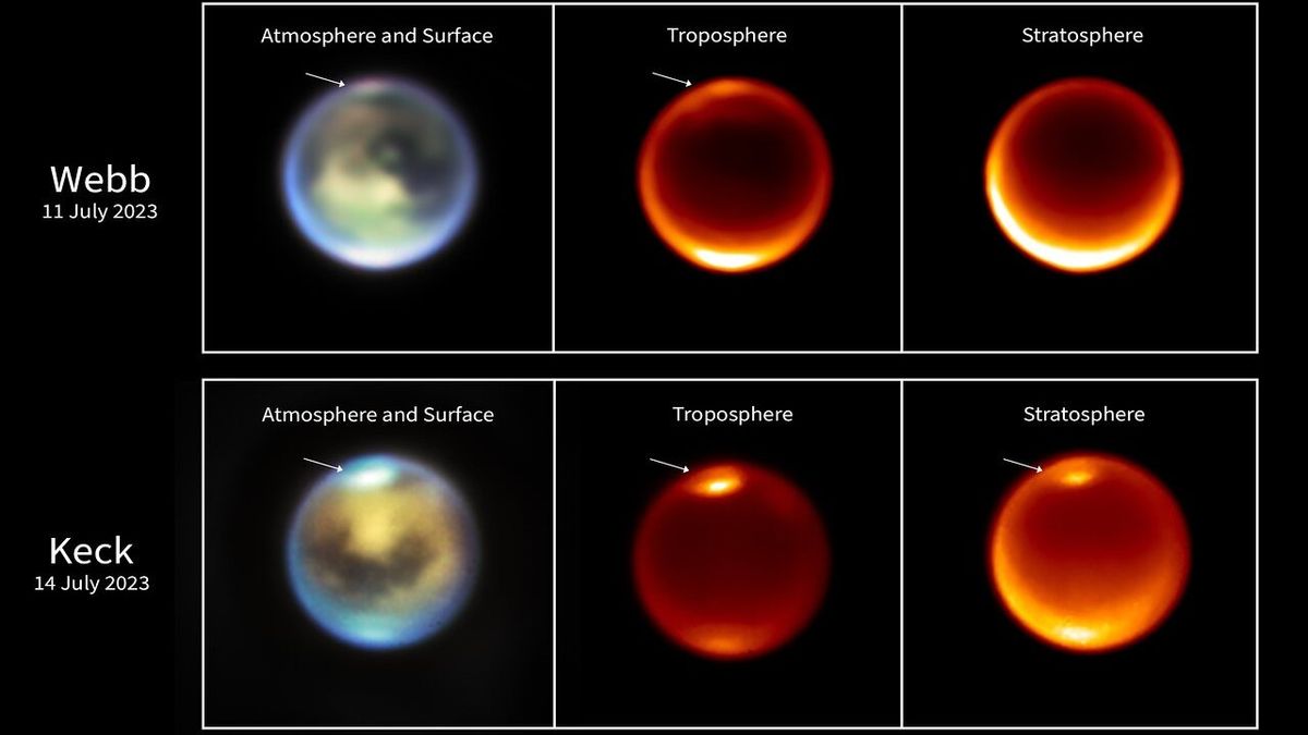 James Webb Space Telescope captures ghostly images of clouds on Saturn ...