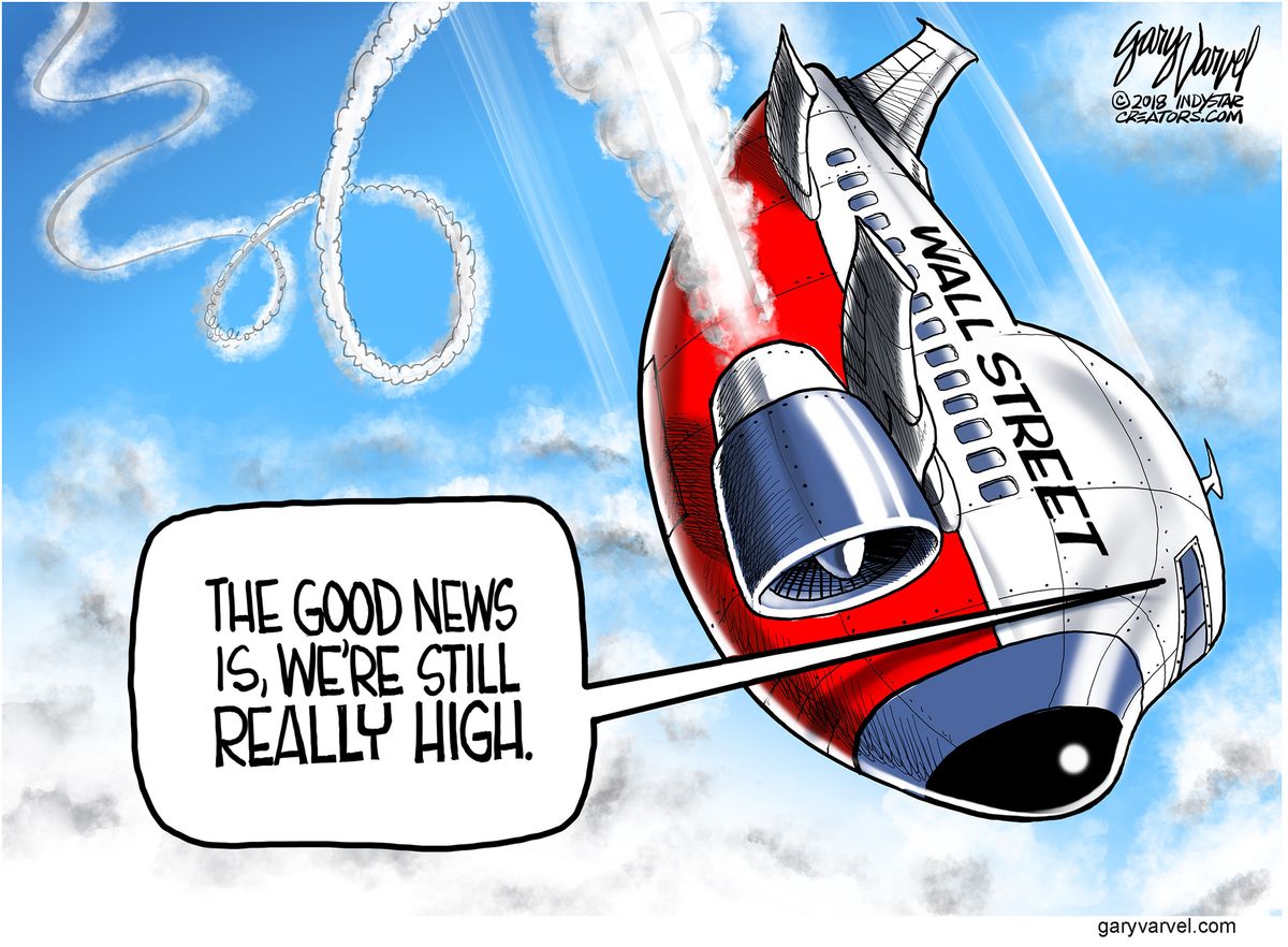 Political cartoon U.S. Wall Street stock market drop | The Week