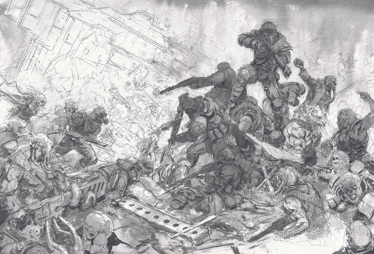 How to paint epic Warhammer battles in traditional pen and ink ...