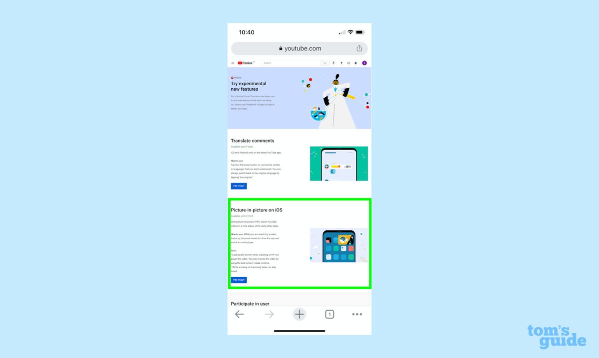 How to use YouTube picture-in-picture mode | Tom's Guide
