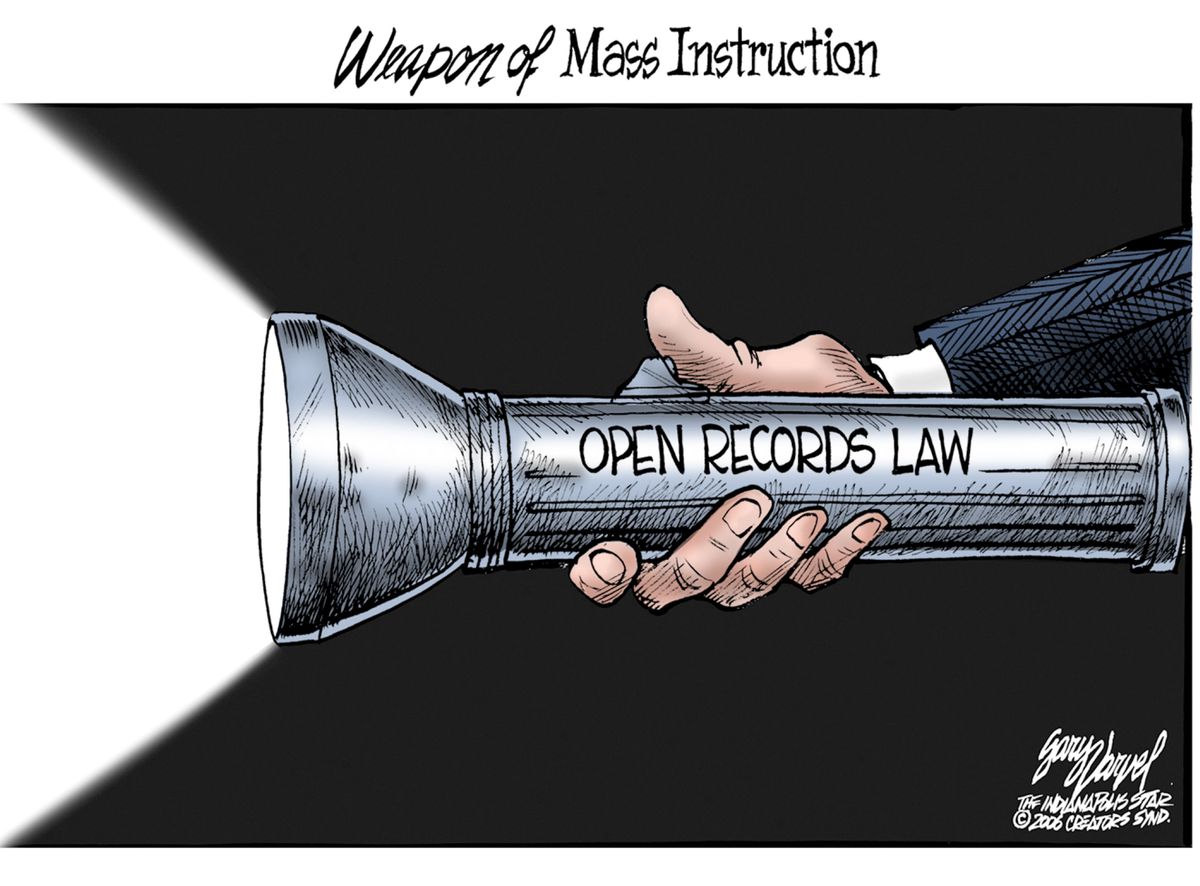 Political cartoon U.S. transparency open records laws light | The Week
